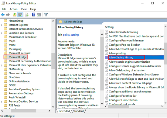 How to Stop Microsoft Edge from Saving History in Windows 10 - Saint