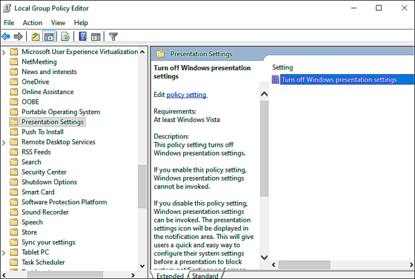 How To Enable Or Disable The Presentation Settings In Windows 10 Saint