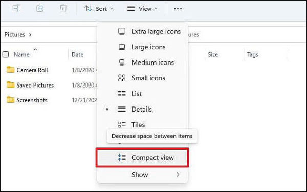 How to Enable or Disable Compact View in File Explorer on Windows 11 ...