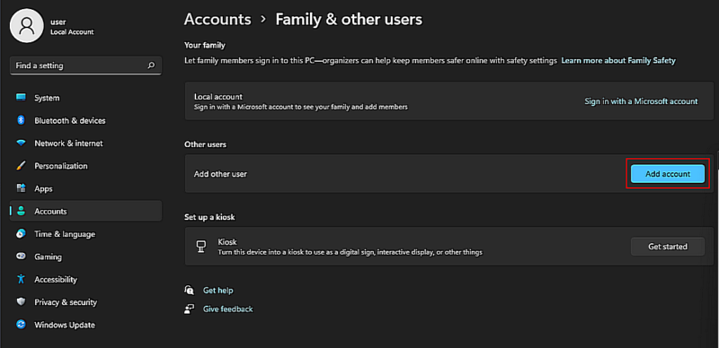 How to Create or Add an Offline Local User Account on Windows 11