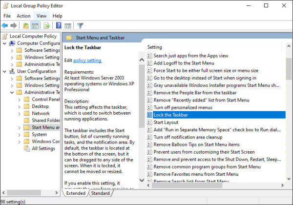 3 Ways to Enable ‘Lock the Taskbar’ in Windows 10 (2022) - Saint