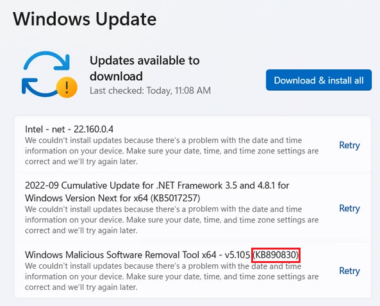 Fix: Couldn't Install Update Date & Time Problem on Windows 11