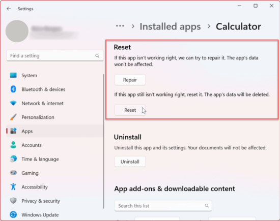 How to Fix Calculator Not Working on Windows 11