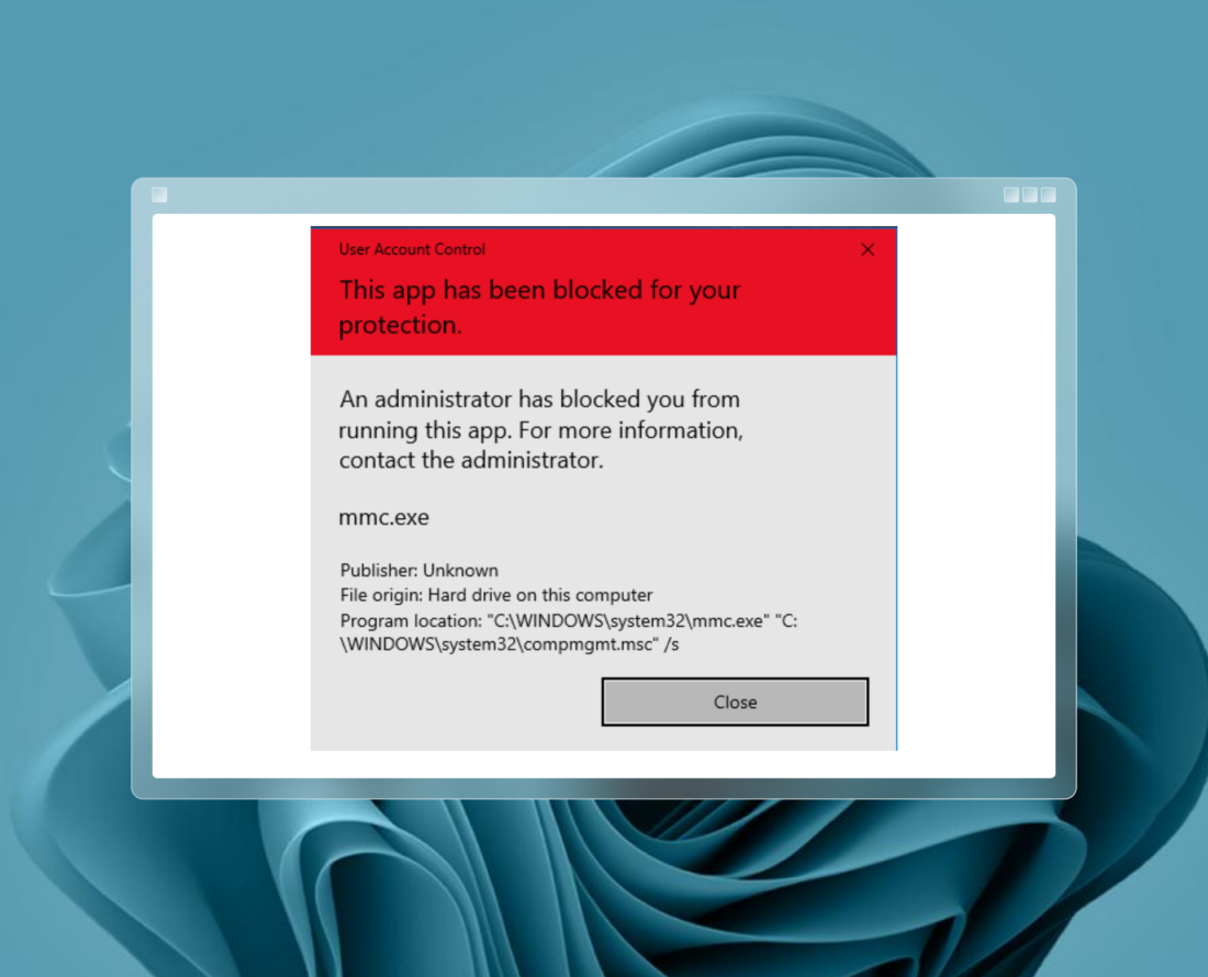 How to Fix This App Has Been Blocked for Your Protection on Windows 11